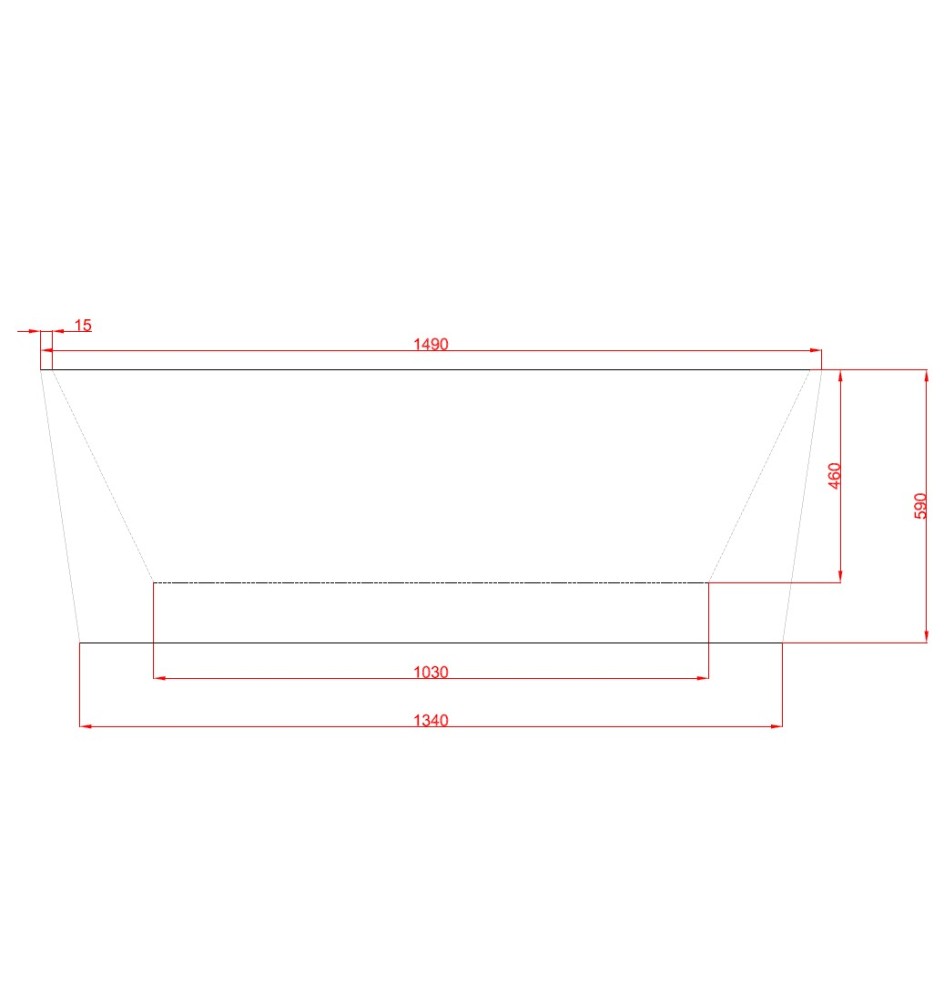 5022 Back to Wall Fluted Bathtub – 1500mm Matte White | Luxury ...