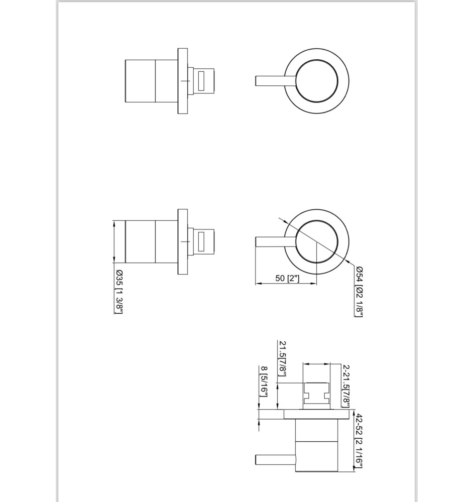 V09-GM Gunmetal Round Shower Tap Set | Danish Building Supplies